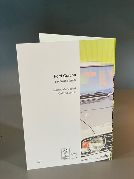 Ford Cortina greeting card – purdie gallery