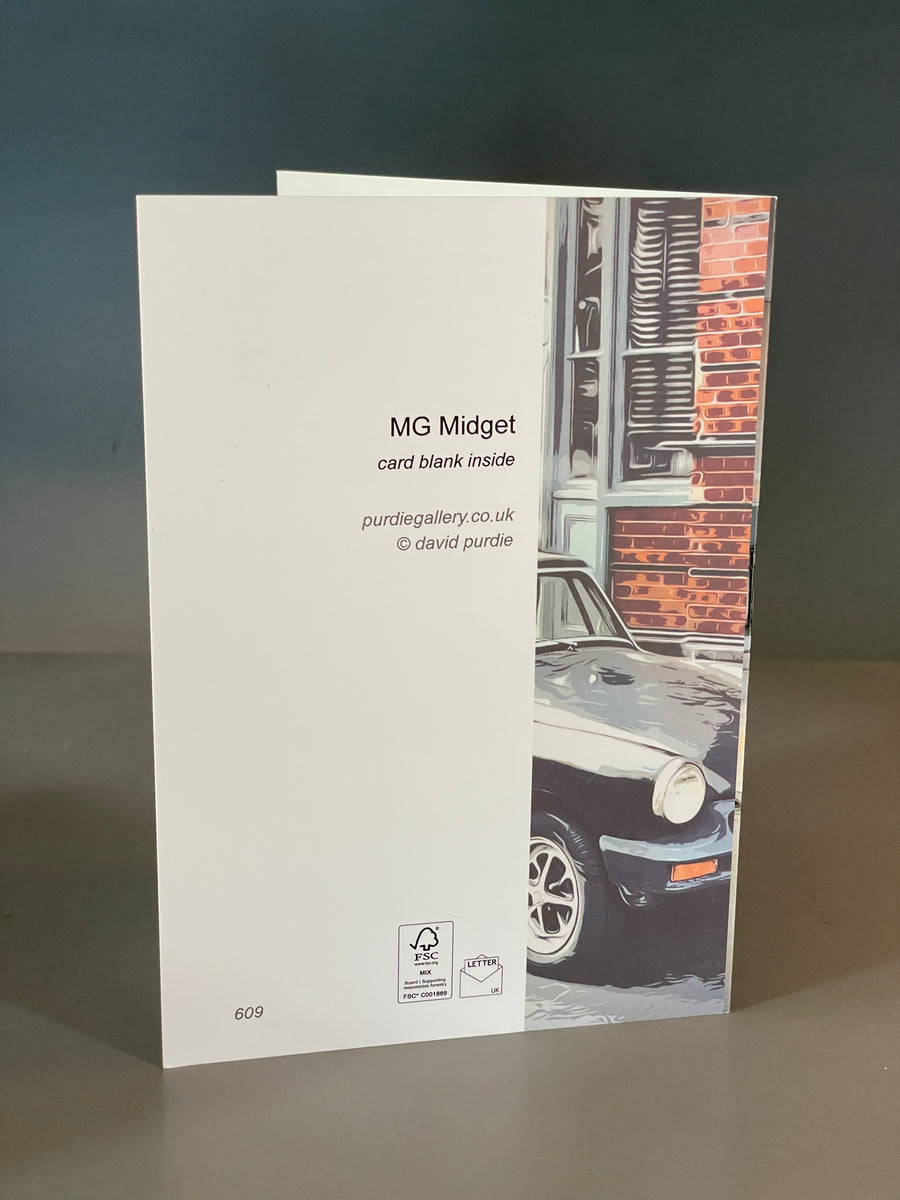 MG Midget greeting card – purdie gallery
