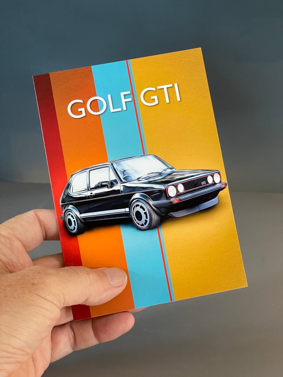 VW golf greeting card – purdie gallery