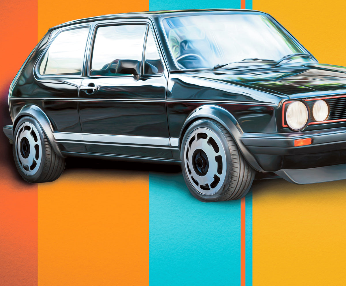 VW Golf GTI graphic poster by David Purdie – purdie gallery