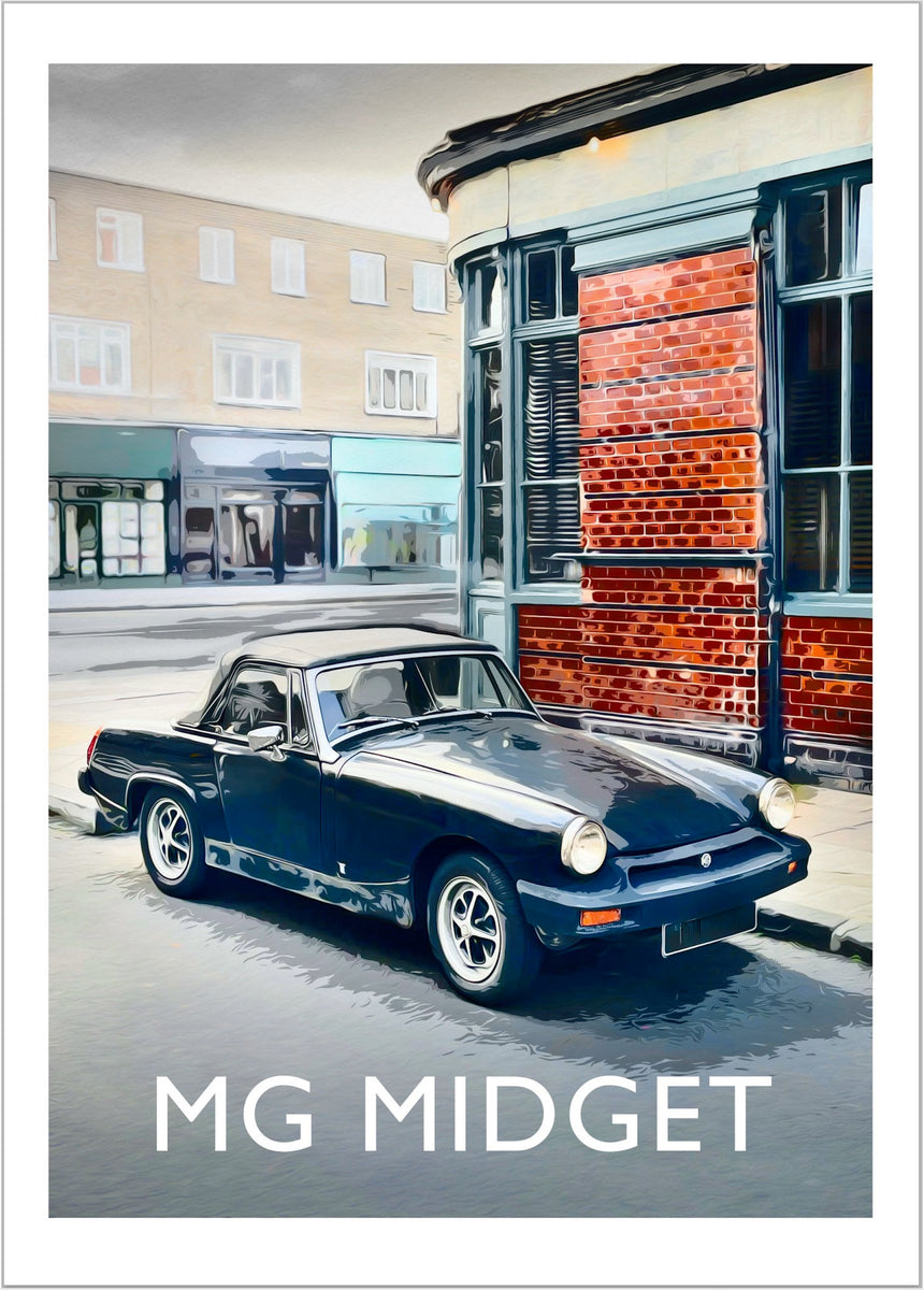 MG Midget graphic poster by David Purdie – purdie gallery