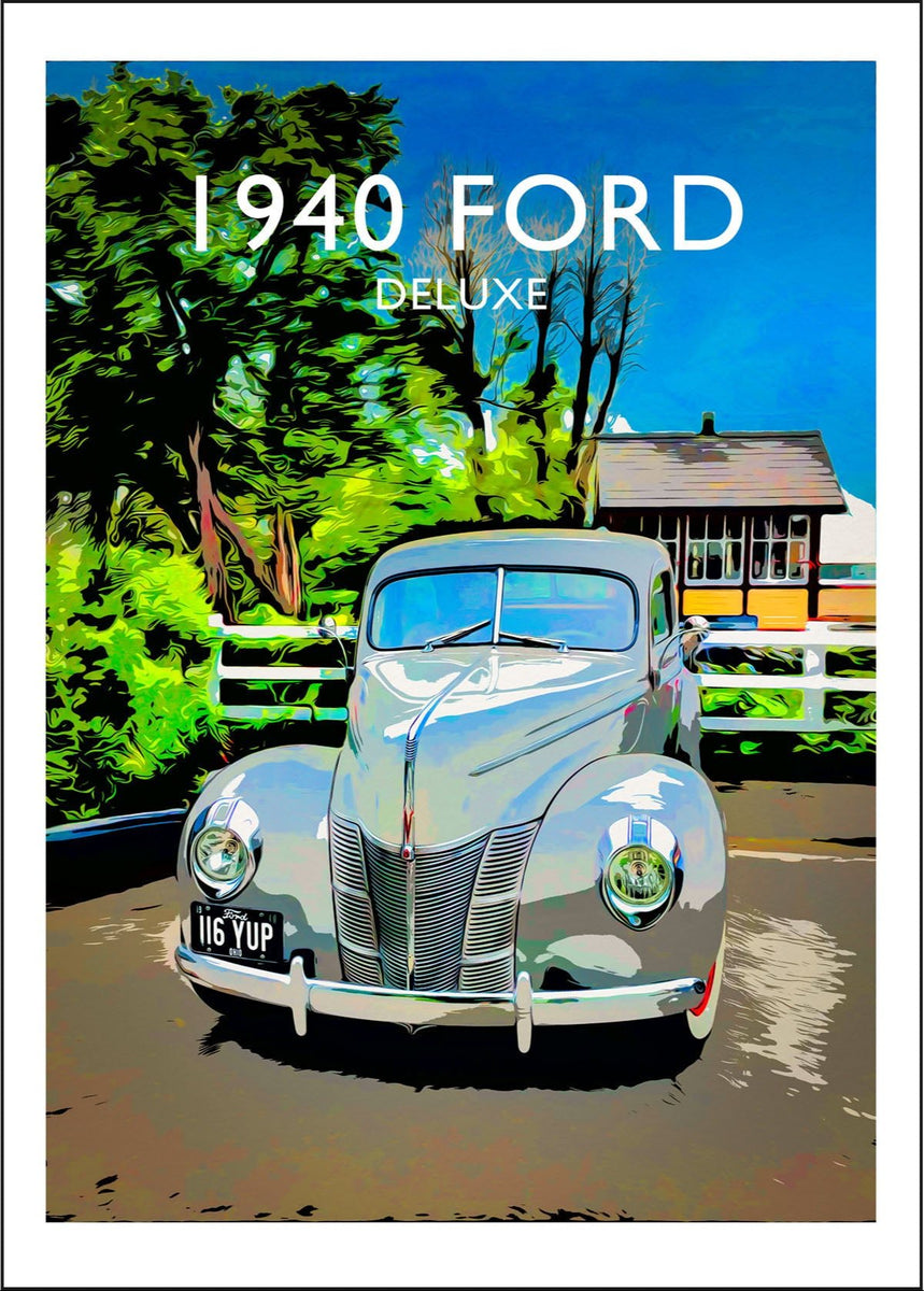 Ford Deluxe graphic poster by David Purdie – purdie gallery