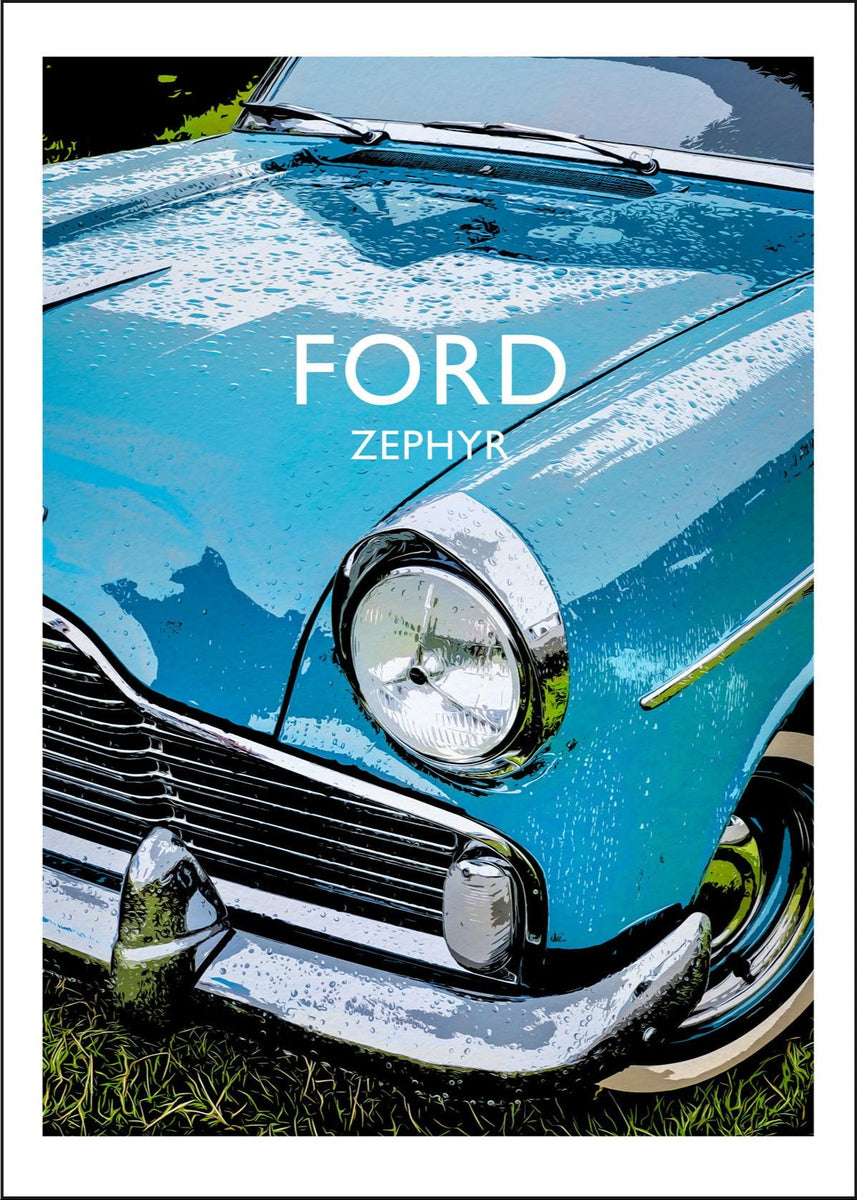 Ford Zephyr graphic poster by David Purdie – purdie gallery