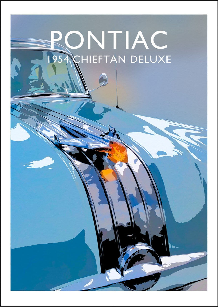 Pontiac Chieftan graphic poster by David Purdie – purdie gallery